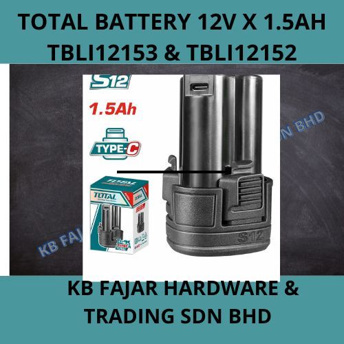 TBLI12153 Li-ion Battery Pack Total 12V x 1.5ah Suitable total cordless ...
