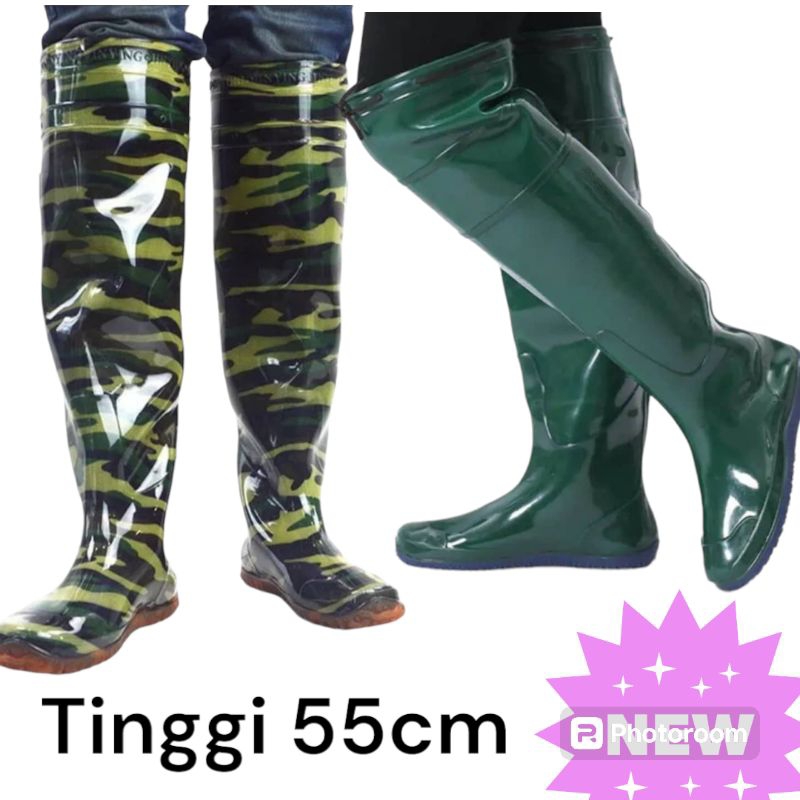 Kasut turun sawah bendang sungai tinggi 55cm/High quality waterproof ...