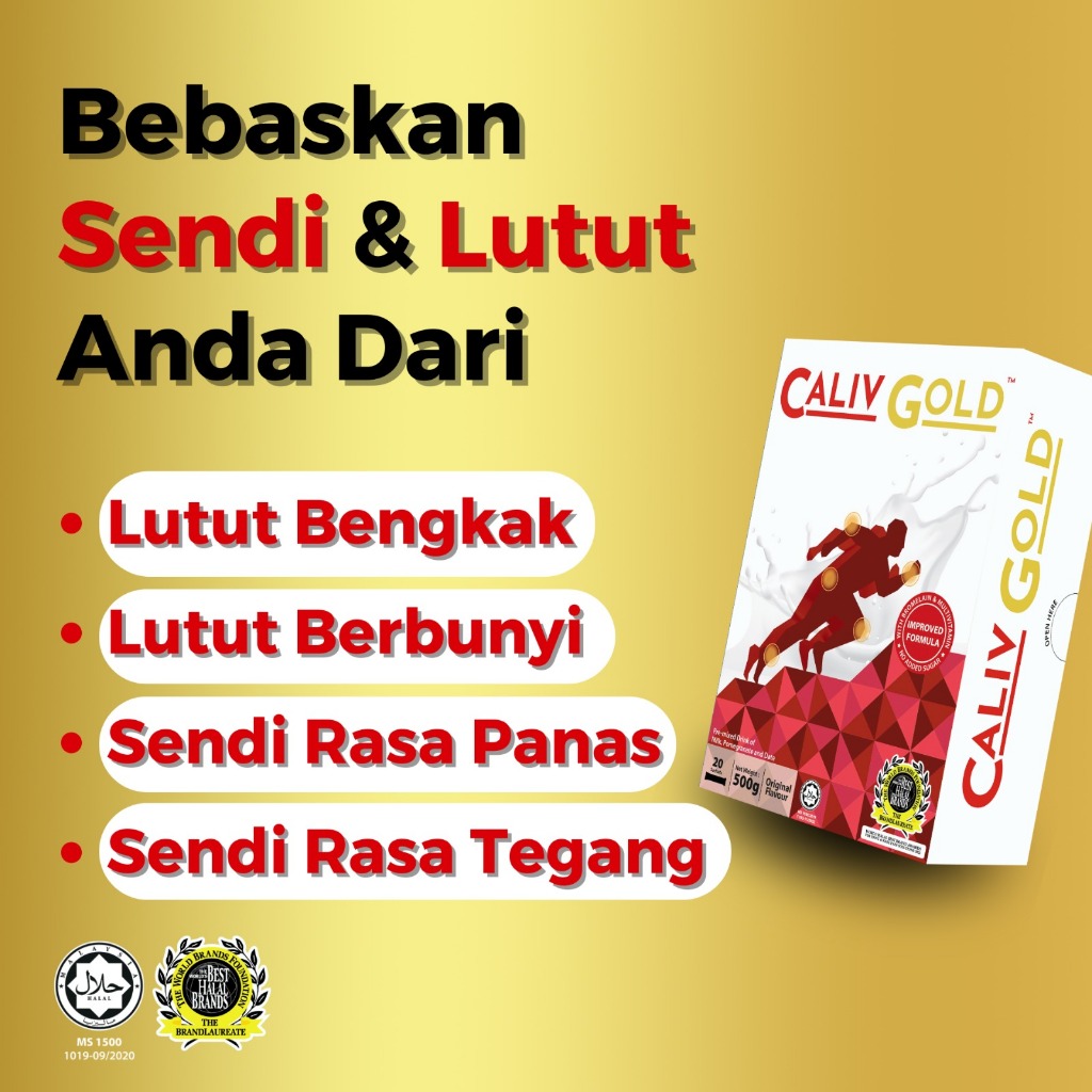 1 Travel Pack Original Caliv Gold || HQ || Susu Untuk Sendi Lutut Gout ...