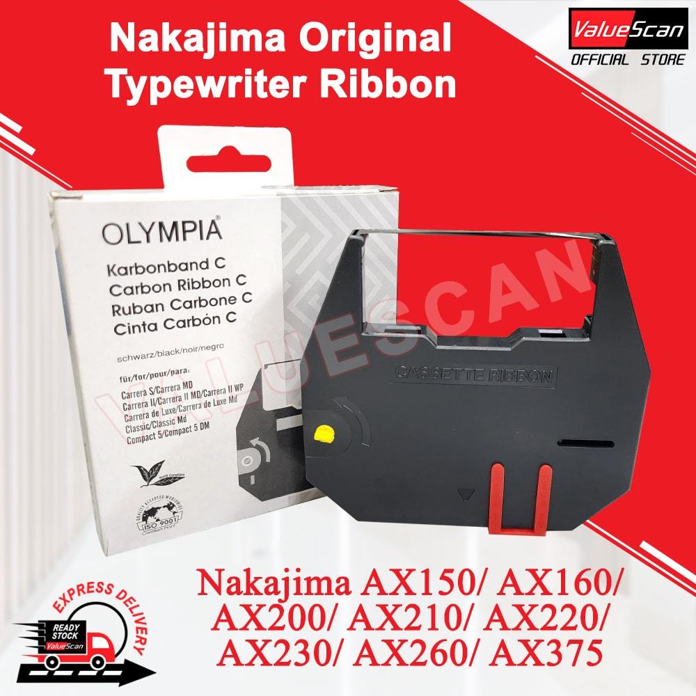 Nakajima Original Typewriter Ribbon (AX150/AX160/AX200/AX210/AX220/AX23 ...