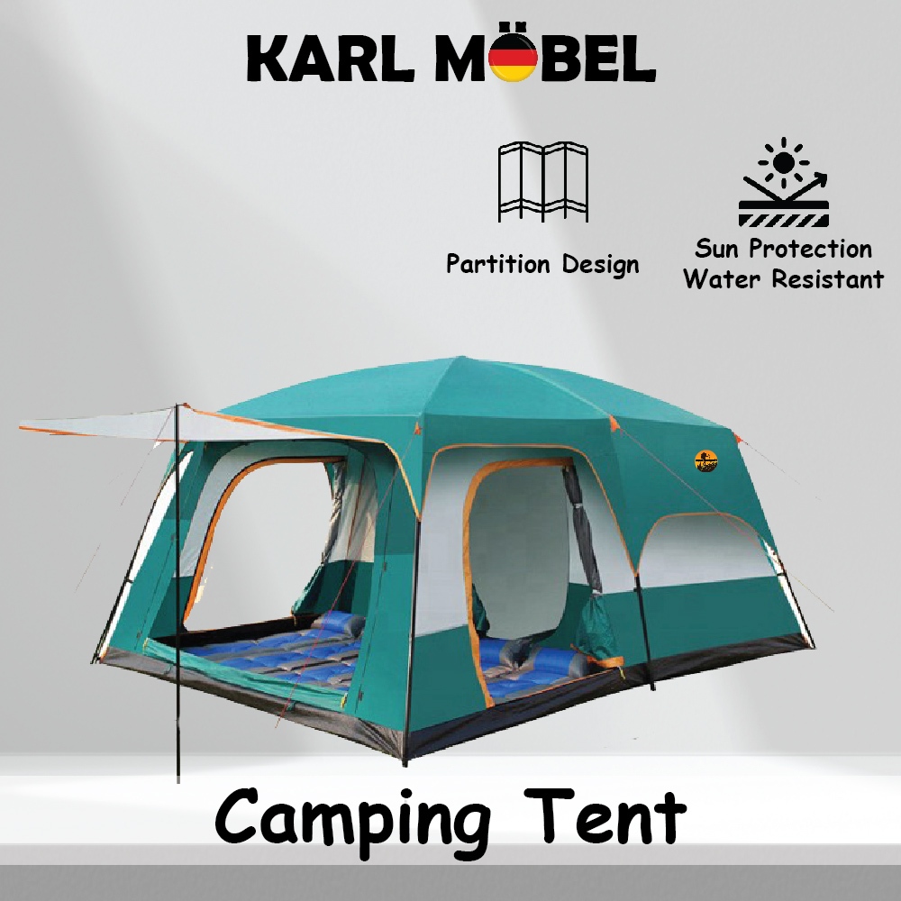 Khemah Waterproof camping tent besar Kemah murah Outdoor family large 5 ...
