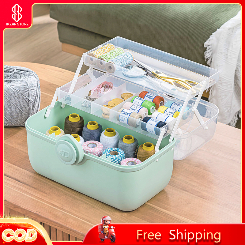 IKEA Sewing Box Sewing Supplies Organizer Multi-Layer Storage Box Multi ...