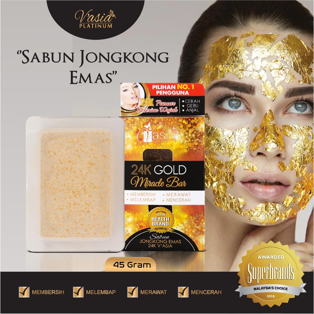 V'ASIA 24K GOLD MIRACLE BAR - Sabun Jongkong Emas | Shopee Malaysia