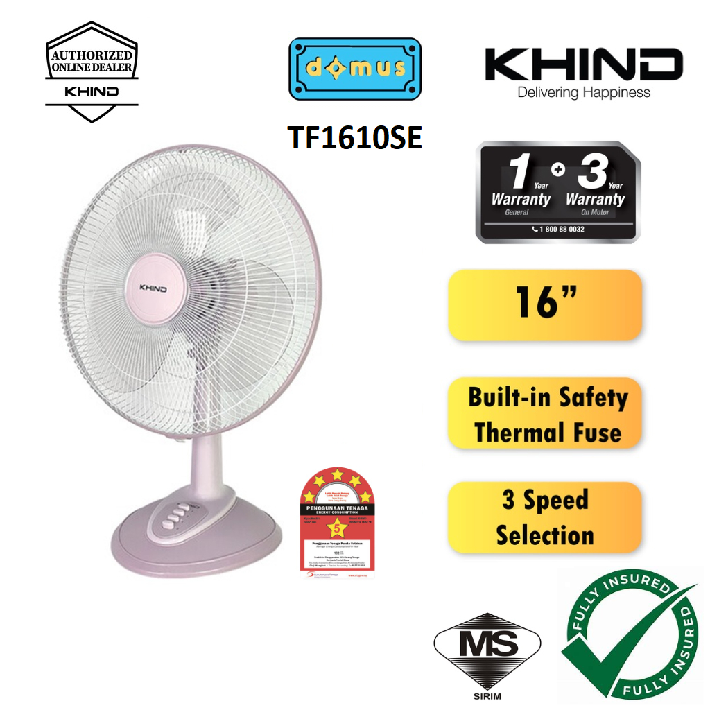Khind Table Fan 16 Inch Desk Fan Kipas Meja Murah 16" TF1610SE | Shopee ...