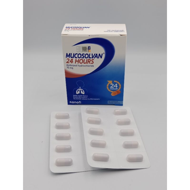 Mucosolvan 24hours 75mg Capsules 10's/50's EXP10/26 | Shopee Malaysia