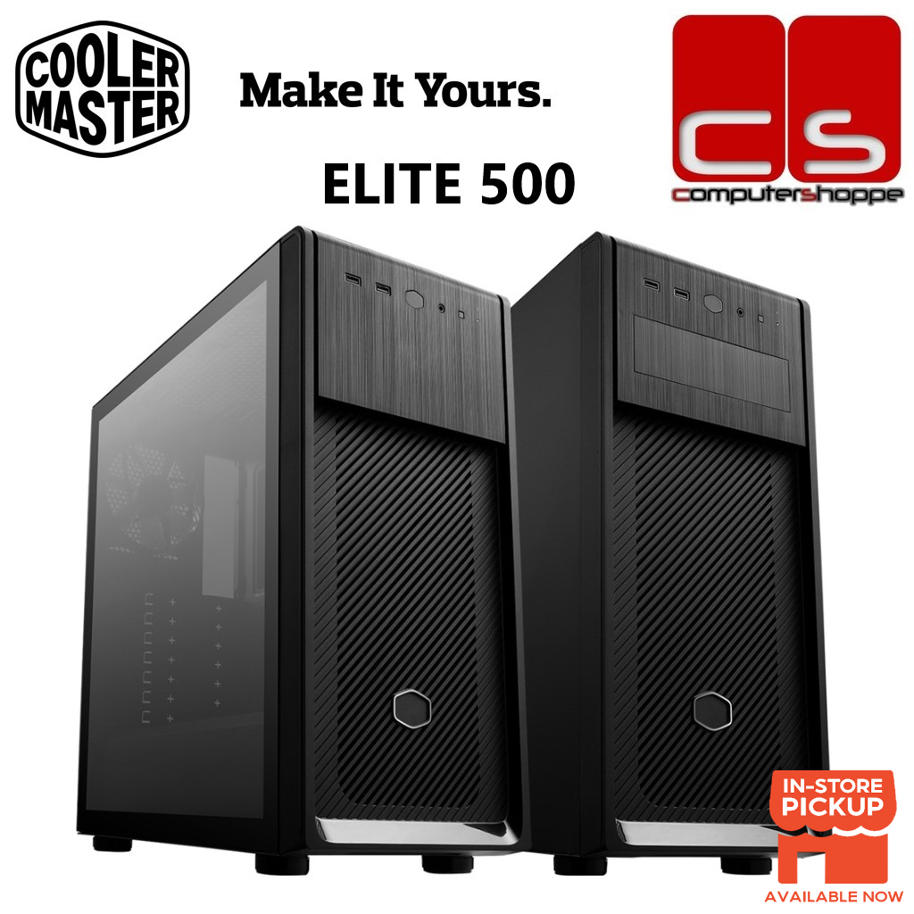 Cooler Master Elite 500 ATX Mid-Tower Case - Steel(With ODD) / TG(w/o ...