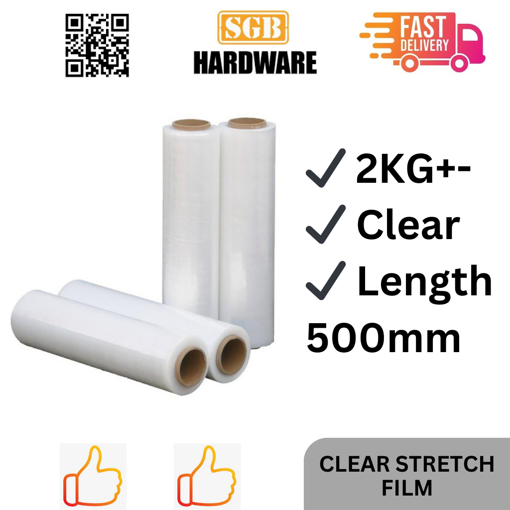 Stretch Film PE Packaging / Wrapping / Protection Film - (500mm x 2KG ...