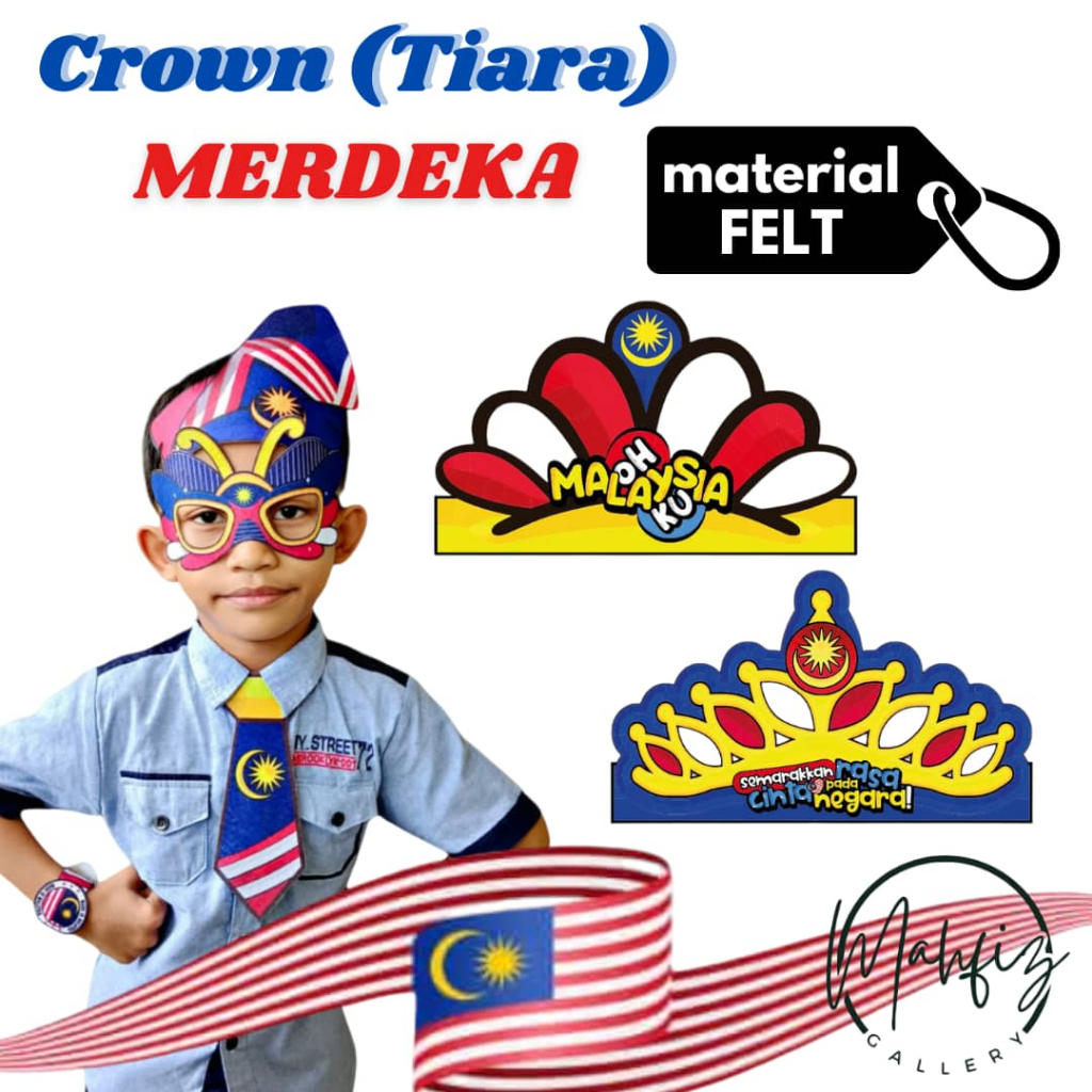 CROWN (TIARA) MERDEKA KAIN FELT | tiara merdeka | crown felt tahan ...