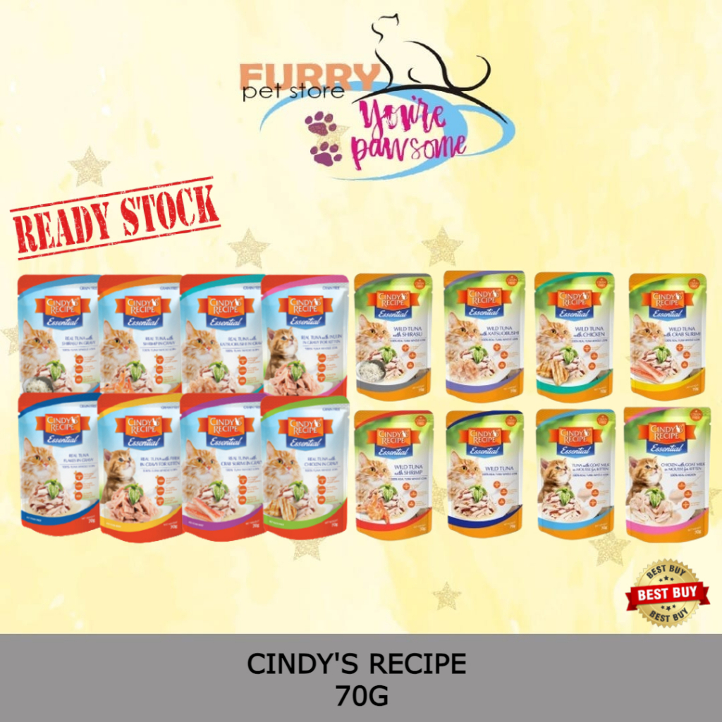 CINDY'S RECIPE Essential Pouch Cat Wet Food -70g | Shopee Malaysia