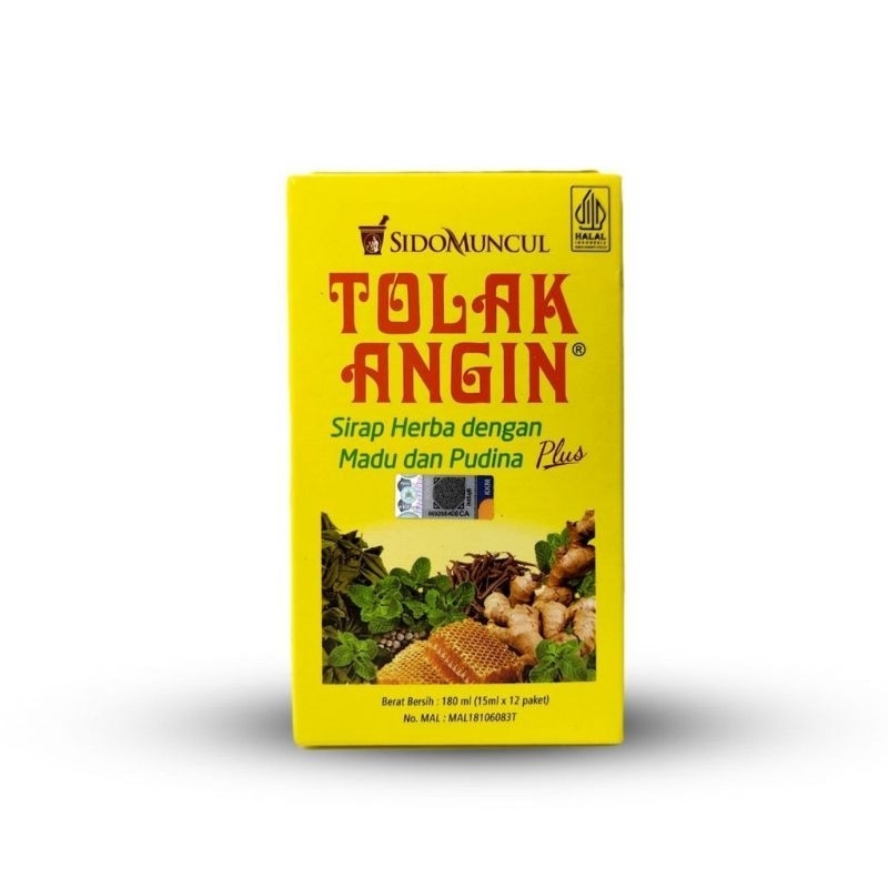 TOLAK ANGIN herbal liquid with honey and mint plus ( 15 ml X 12 sachets ...