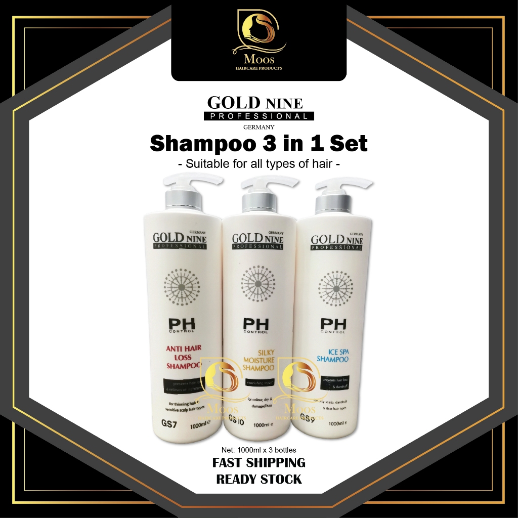 Gold Nine Shampoo Set - Anti Hair Loss Shampoo + Ice Spa Shampoo ...