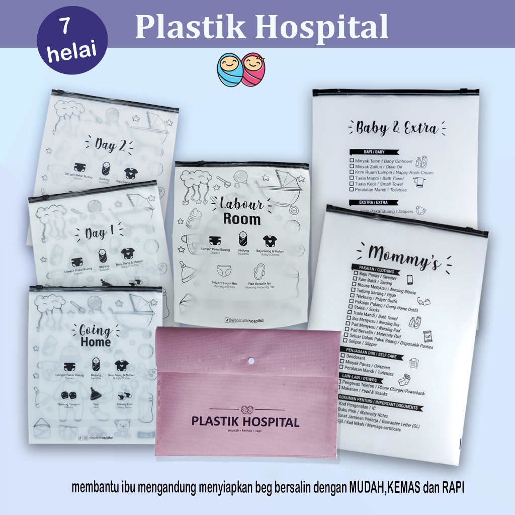 Plastik Hospital Bersalin Ziplock Bag For Packing Barang Baby Dan Ibu ...