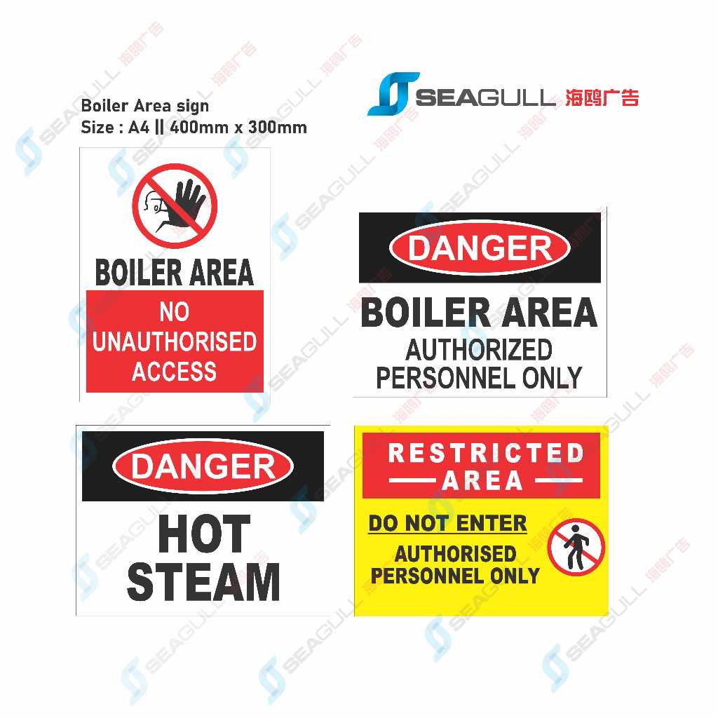 Boiler Area Hot Steam Do Not Enter Sign | Shopee Malaysia