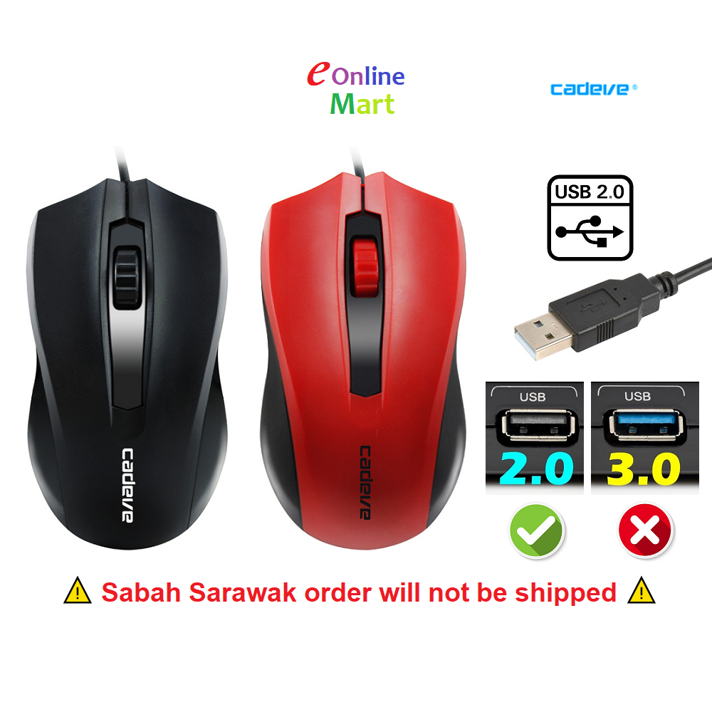 CADEVE Ergonomic 3D Optical USB Mouse PC USB Mouse Computer Mouse ...