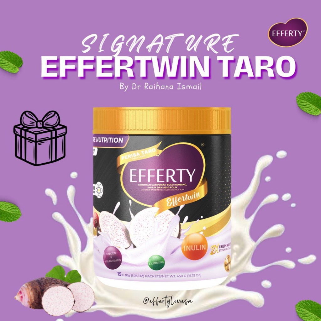 EFFERTY EFFERTWIN TARO SIGNATURE MINUMAN CAMPURAN SUSU KAMBING, VITAMIN ...