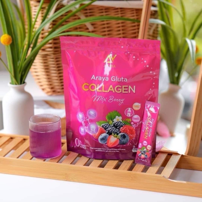 Araya Gluta COLLAGEN Mix Berry DIETARY SUPPLEMENT PRODUCT | Shopee Malaysia
