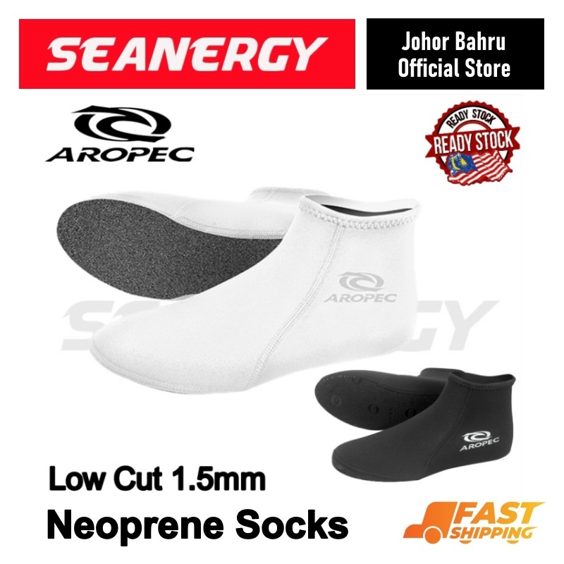 Aropec Neoprene Socks Low Cut 1.5mm for Scuba Diving Free Diving ...