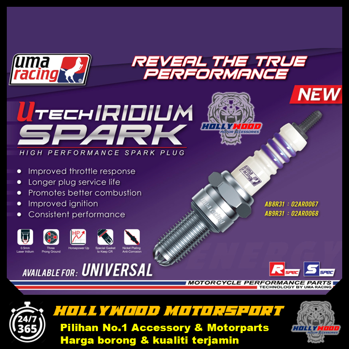 UMA RACING SPARK PLUG Y15 RS150 SYM VF3i BENELLI LC135 EX5 WAVE LAGENDA ...