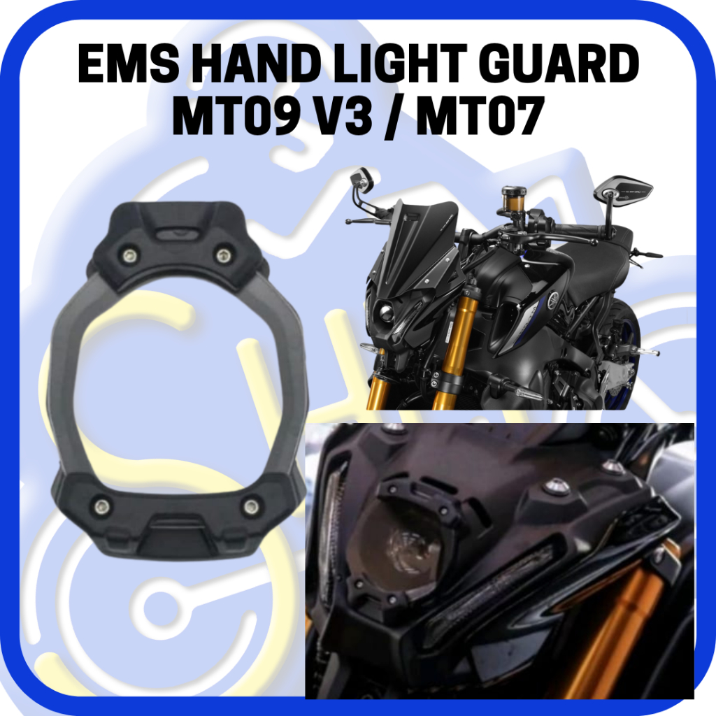 ORIGINAL EMS HEAD LIGHT GUARD MT07 MT09 V3 HEADLIGHT COVER EMS BRAND ...