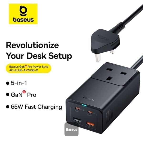 Baseus GaN5 Pro Series 100W 4 Port Fast Charger | 2 Type-C + 2 USB-A ...