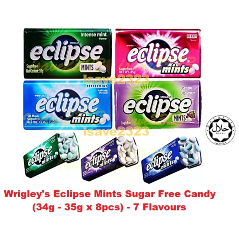 CLEARANCE [Halal] Wrigley's Eclipse Mints Sugarfree Candy (34g - 35g x ...
