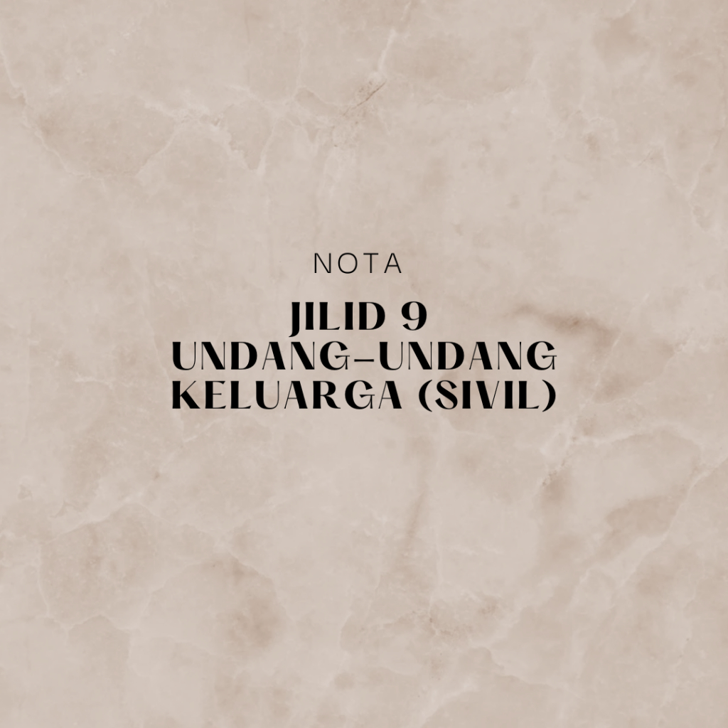 [NOTA] JILID 9 UNDANG-UNDANG KELUARGA (SIVIL) | Shopee Malaysia
