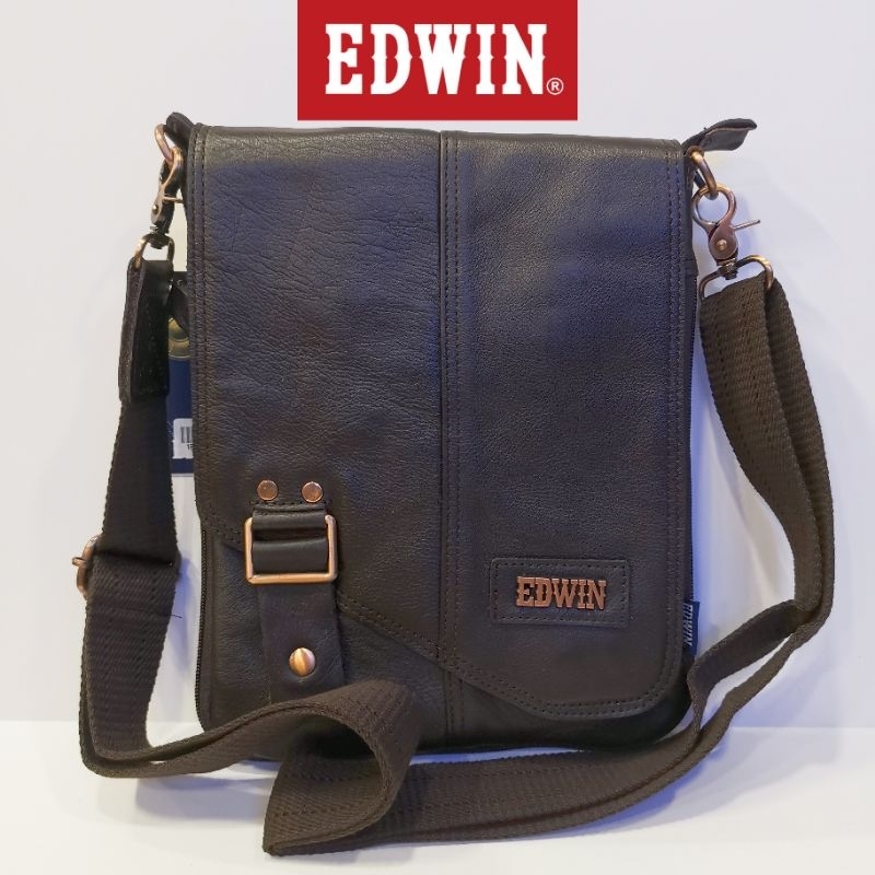 Edwin Leather Sling Bag EESB 38459 | Shopee Malaysia