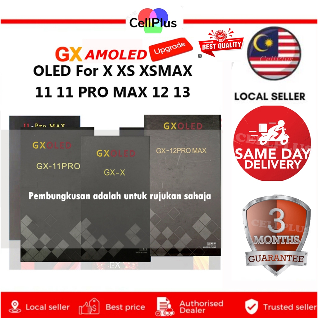 GX Amoled OLED Srceen For X XS XSMAX 11 PRO 12PRO MAX 13 Pro Max 14 15 | Shopee Malaysia