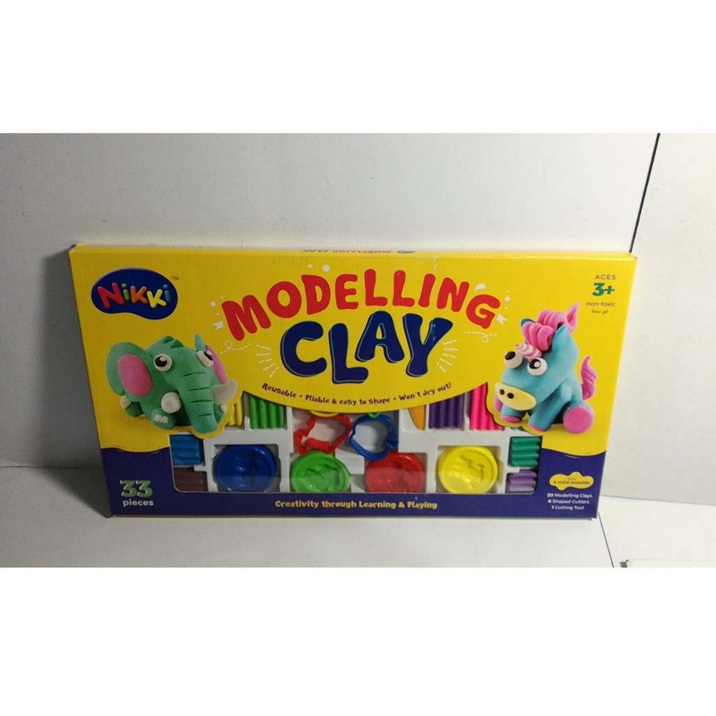 Nikki 33-Pieces Fun Clay Modeling Clay Set With Accessories (LS51 ...