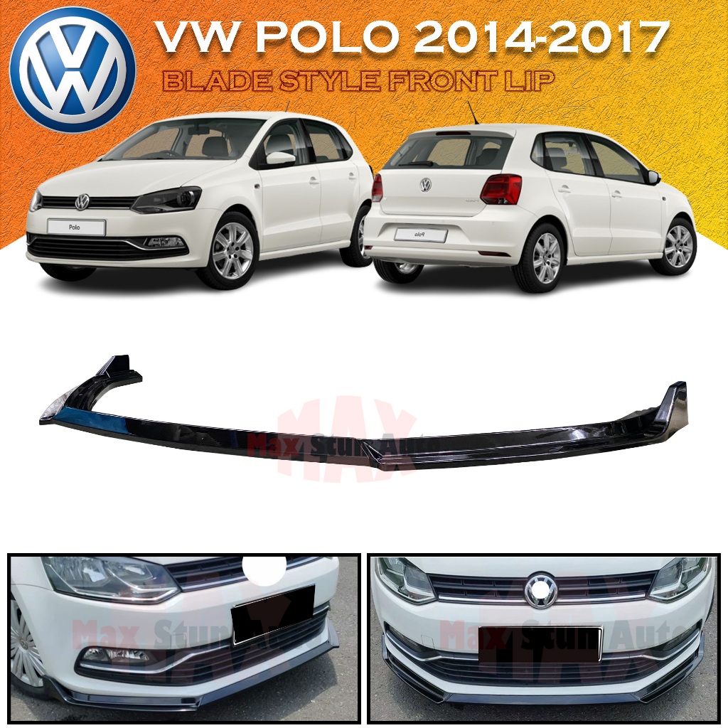 VOLKSWAGEN POLO MK5 2014-2017 BLADE STYLE FRONT LIP BUMPER SKIRT LIP VW ...