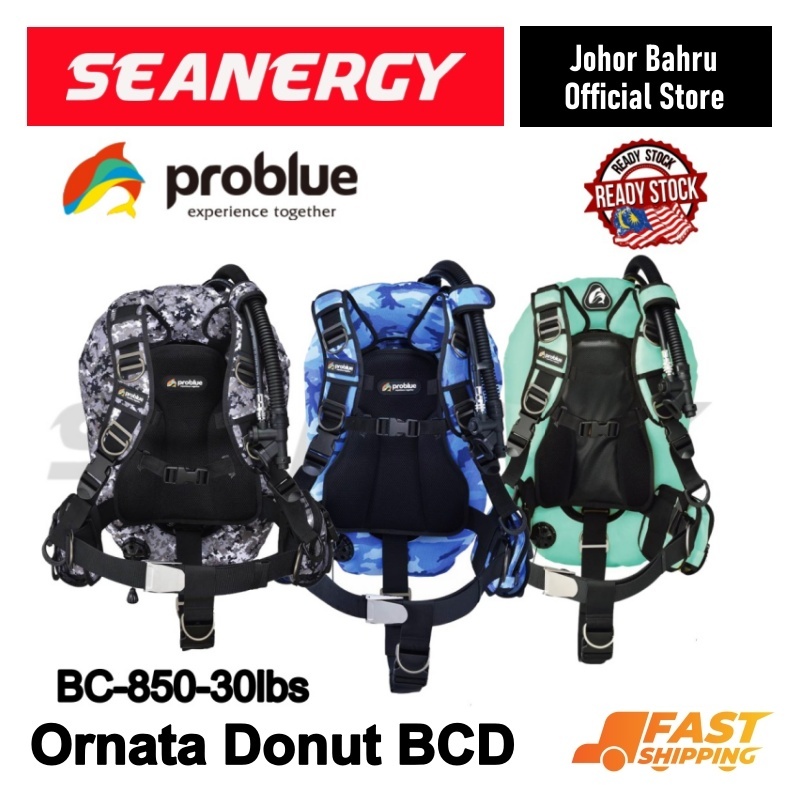 Problue Ornata BCD BC850 Donut BCD Scuba Diving Back Inflation BCD Buoyancy Control Device ...
