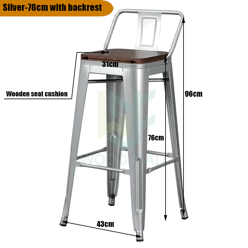 𝙍𝙚𝙖𝙙𝙮 𝙎𝙩𝙤𝙘𝙠 High Bar Stool 76cm Dining Chair Kerusi Bar Kerusi Makan ...