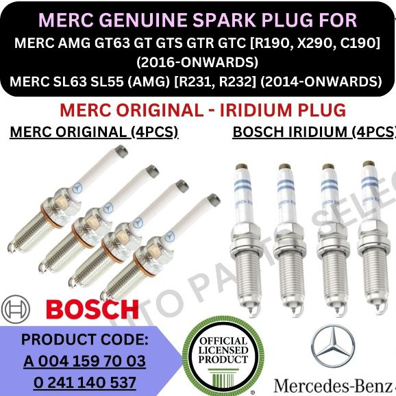 MERC GENUINE SPARK PLUG FOR MERC AMG GT63 GT GTS GTR GTC [R190, X290 ...