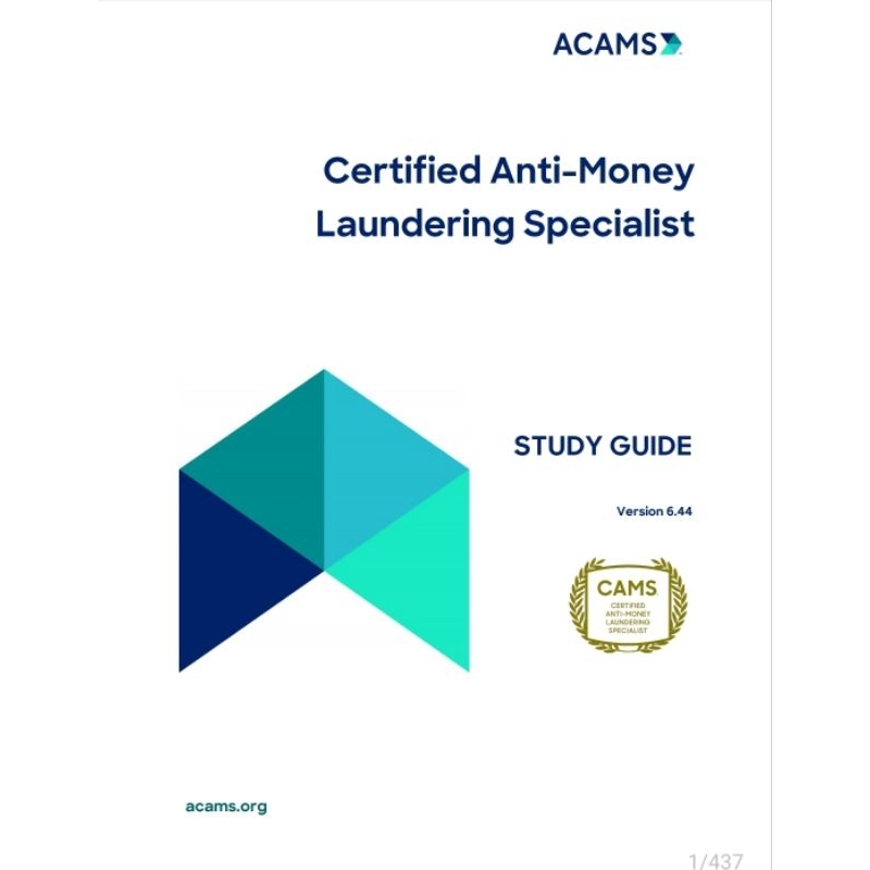 [9A199] Certified Anti-Money Laundering Specialist Study Guide (ACAMS ...