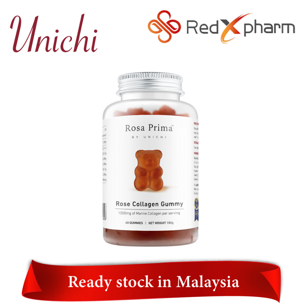 Unichi Rose Collagen Gummy Bear 60s (Ready Stock) | Shopee Malaysia