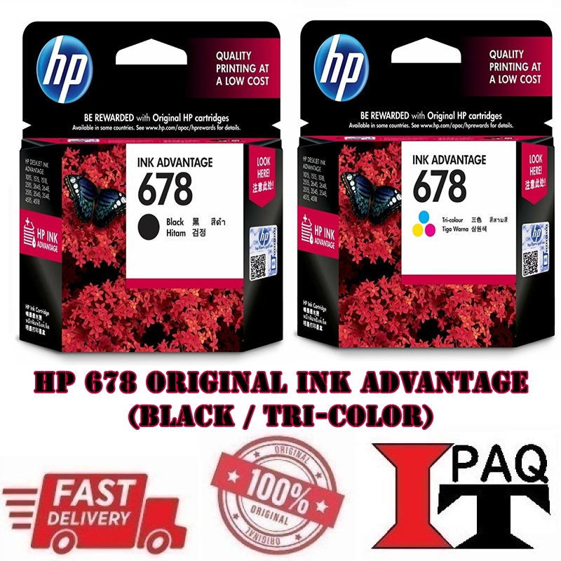 HP 678 Black/Color Original Ink Advantage Cartridge (CZ107AA/CZ108AA ...