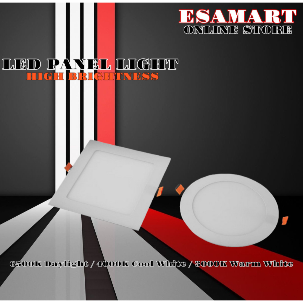 9W 4 INCH / 12W 6 INCH / 18W 8 INCH (ROUND/SQUARE) LED PANEL DOWNLIGHT ...