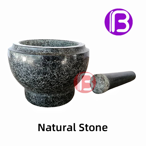 【BOSS & Bos's】14cm,16cm,18cm Natural Stone Mortar Black Solid Granite ...