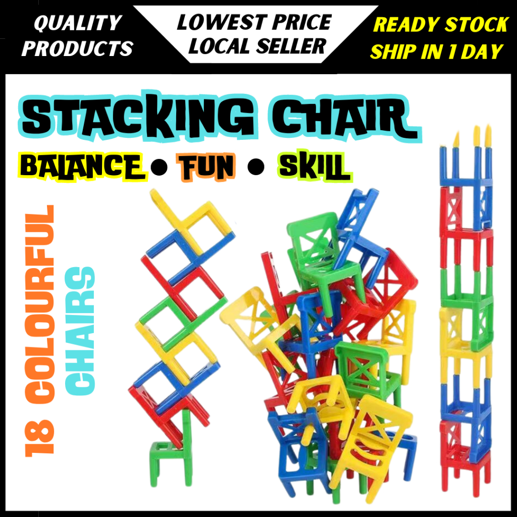 Stacking Chair Game Mini Block Balance Tower Toy Game for Kids Family ...