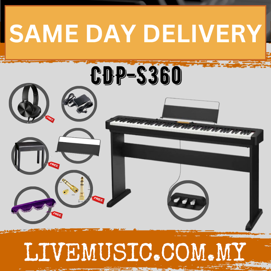 *SAME DAY DELIVERY* Casio CDP-S360 88-key Digital Piano with Stand, Bench, Headphone ( CDPS360 ...