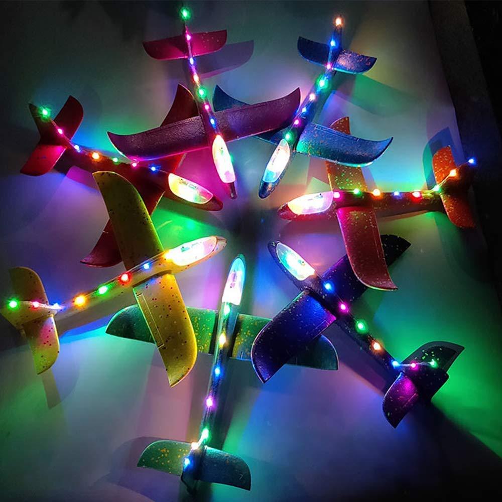 With LED 48cm Plane Foam Plane Gliders LED Kapal terbang Foam Kids ...