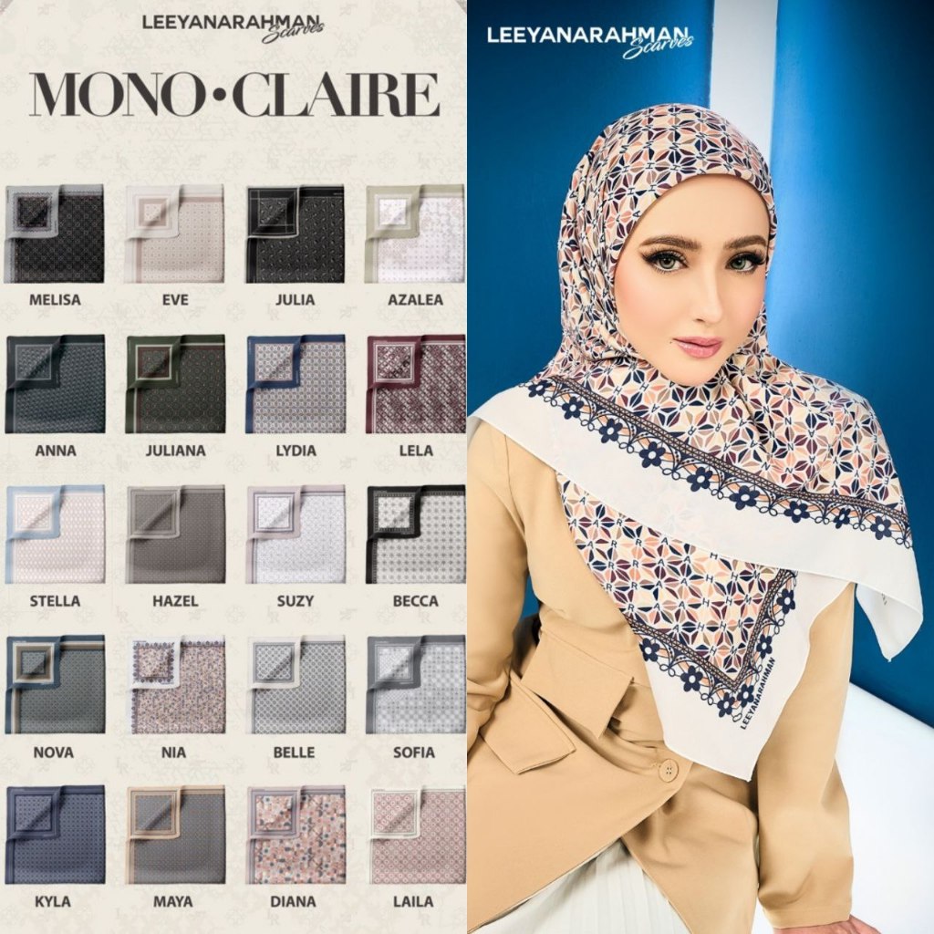 [KOLEKSI PREMIUM] Leeyanarahman Mono Claire Original HQ/ Tudung ...