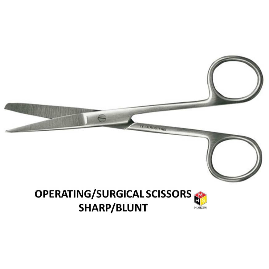 OPERATING/SURGICAL SCISSORS STR SHARP/BLUNT 14CM | Shopee Malaysia