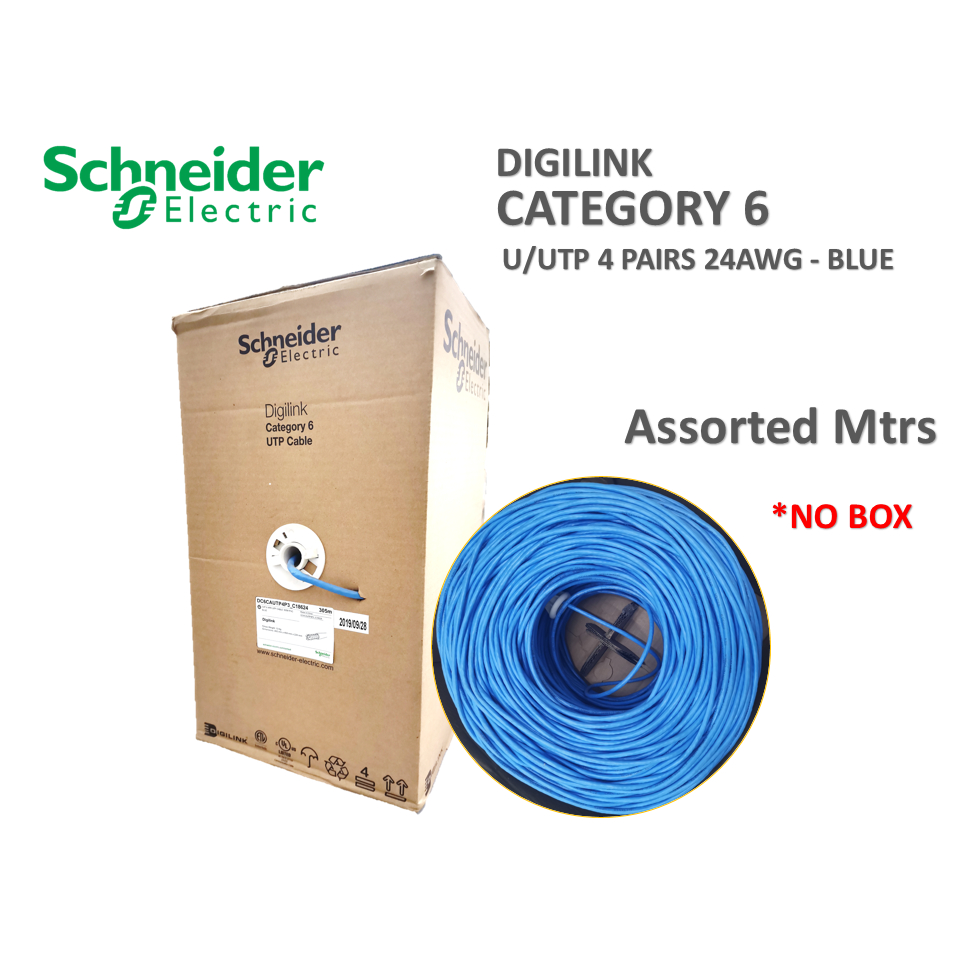 [ASSORTED MTRS]SCHNEIDER DIGILINK CATEGORY 6 UTP 4 PAIRS 24AWG NETWORK ...