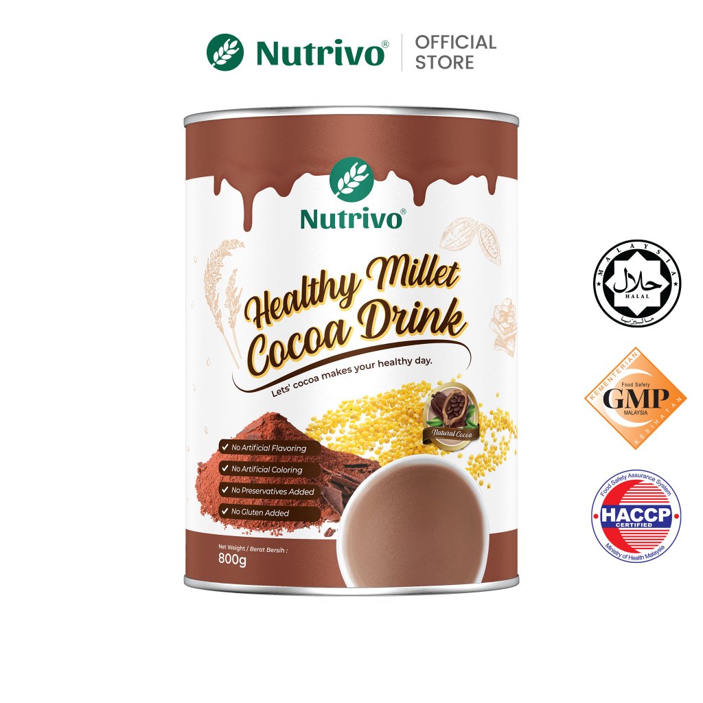 Nutrivo Healthy Millet Cocoa Drink (800g)(Best Farm) | Shopee Malaysia