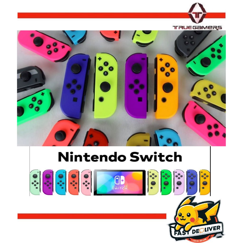 Nintendo Switch V1/V2/OLED Ori Joycon Neon Pastel Controller PreOwned ...