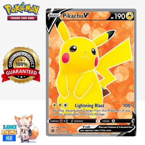Original Pikachu V157/172 Full Art FA Ultra Rare Sword & Shield ...