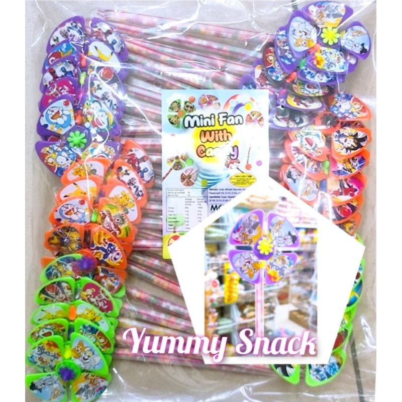 (5pcs/30pcs) Mini Fan with Candy sesuai Goodies party Gathering Halal ...