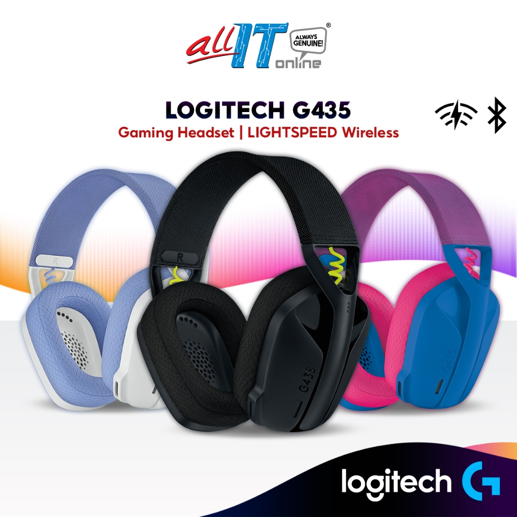 Logitech G435 LIGHTSPEED Wireless Gaming Headset | LightWeight Headset ...