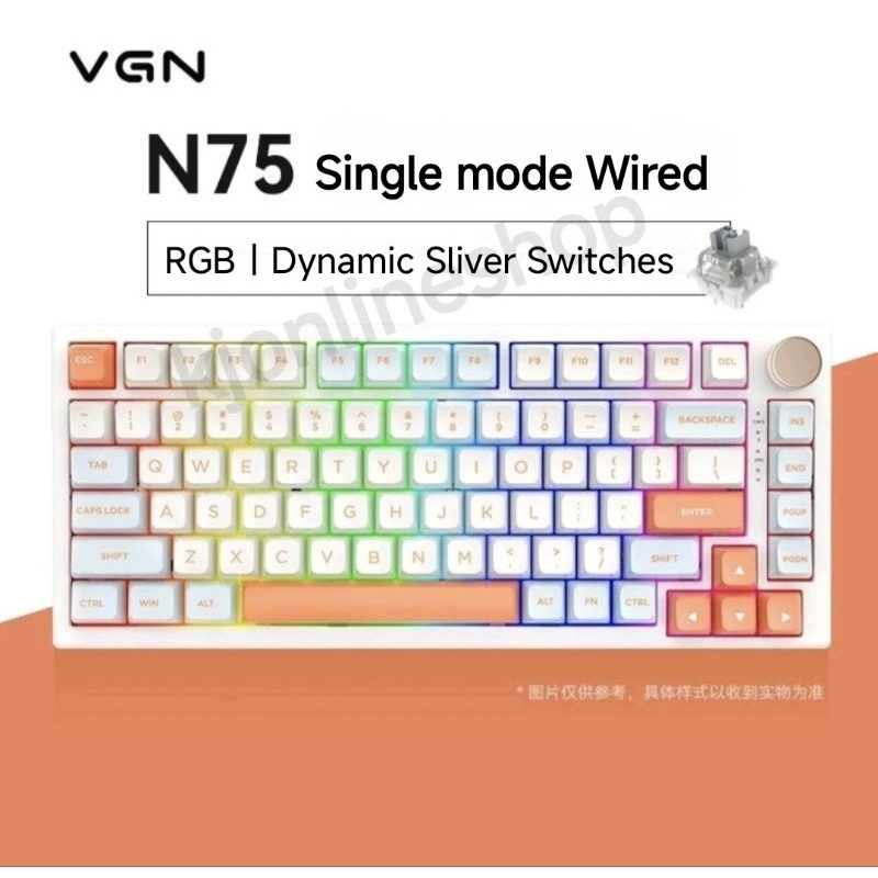 🔥Ready stock🔥VGN N75 Pro Tri-Mode Gasket Mechanical Keyboard RGB ...